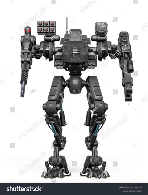 Combat Mech Tall Pose 3d Illustration Stock Illustration 2047017245 Shutterstock