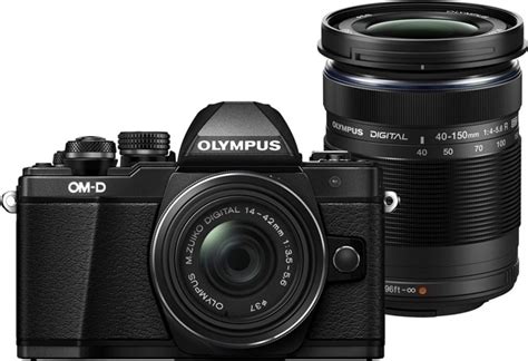 Olympus OM-D E-M10 Mark II Kit (ED 14-42mm II R & ED 40-150mm R) Black ...