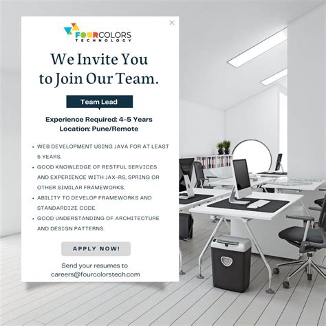 Hiring Hiring Hiring Four Colors Technology