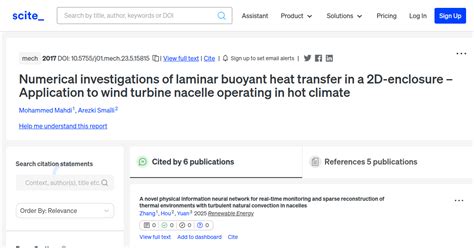 Citation Report Numerical Investigations Of Laminar Buoyant Heat