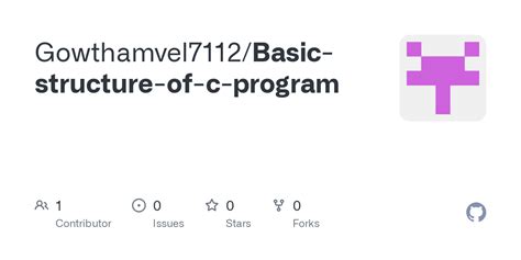 Github Gowthamvel7112basic Structure Of C Program