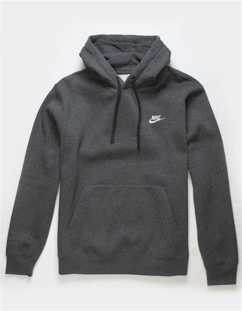 Nike Sportswear Club Fleece Mens Pullover Hoodie Charcoal Tillys