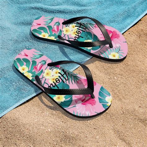 Flower Flip Flops Etsy