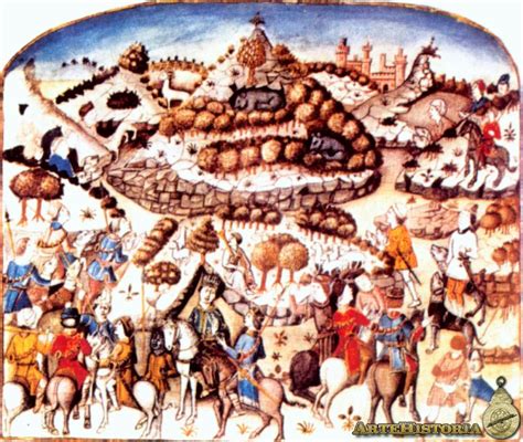 Escena Medieval De Caza
