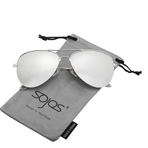 Sojos Classic Aviator Polarized Sunglasses Mirrored Uv400 Lens Sj1054