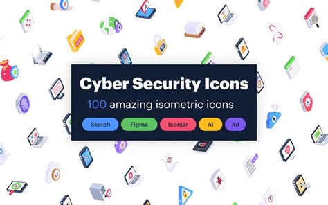 cyber security isometric icons 234914 templatemonster