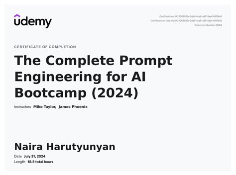 Naira Harutyunyan On Linkedin Im Excited To Share That Ive Completed The Complete Prompt