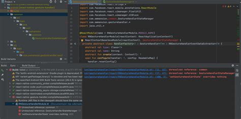 V Android RNGestureHandlerModule Kt Unresolved Reference Common Issue