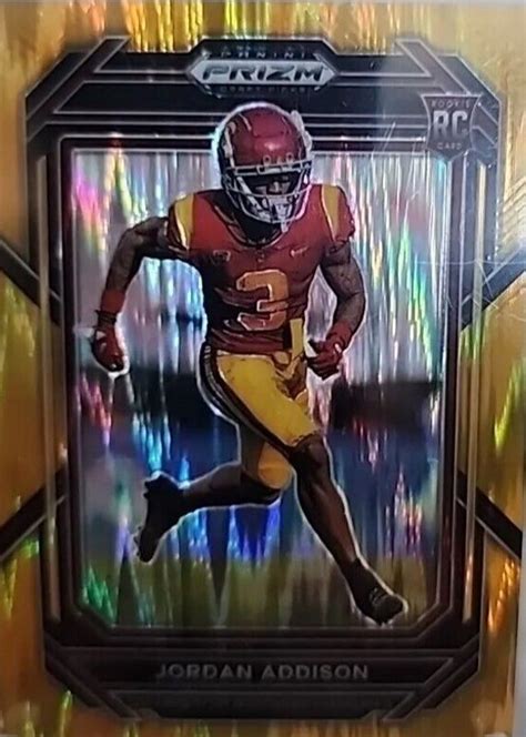 Jordan Addison 2023 Prizm Draft Picks 136 Orange Pulsar 49 Price