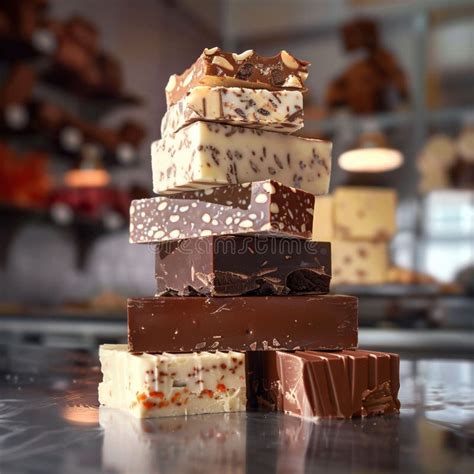 Stacked Assortment Of Gourmet Fudge Stock Illustration Illustration Of Assorted Nuts 322035617