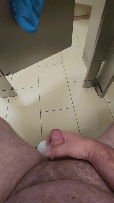 Jerking With Stall Door Open