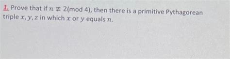 Solved Prove That If N Mod Then There Is A Primitive Chegg