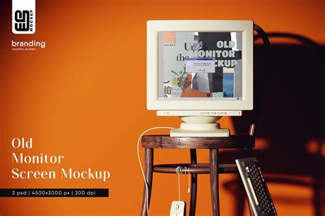 Old Monitor Screen Mockup Premium And Free Psd Mockup Store