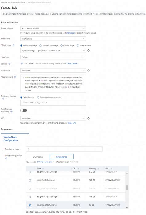Submit A Standalone Training Job That Uses PyTorch Machine Learning