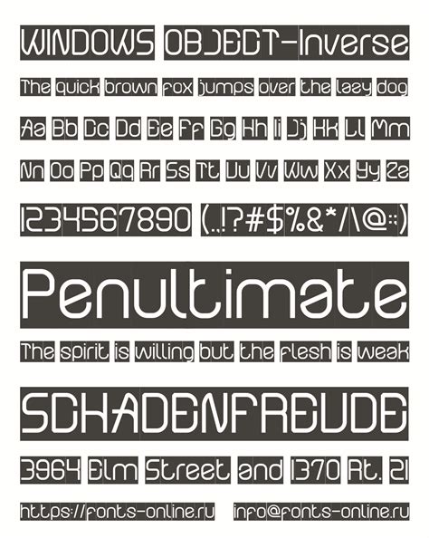 Windows Object Inverse Font