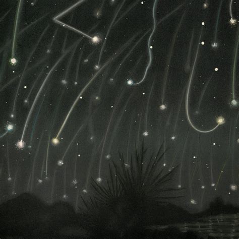 November Meteor Showers Astronomy Art Print Antique Etsy
