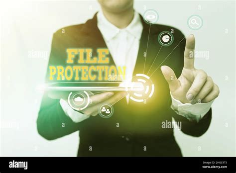 Text Sign Showing File Protection Business Approach Preventing