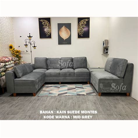 Jual Sofa Ruang Tamu Modesty L 4 Seater Sudut Fensi Meja Sudut Meja