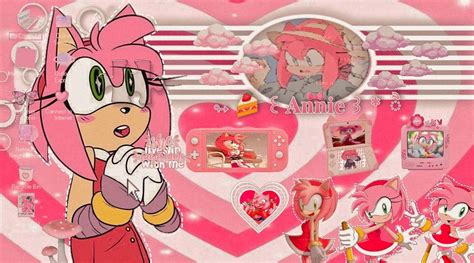 Banner Para↬🍰 ꒰ 𝐀𝐧𝐧𝐢𝐞 ꒱ ੈ En 2024 Amy Rose Fondos Para Computadora