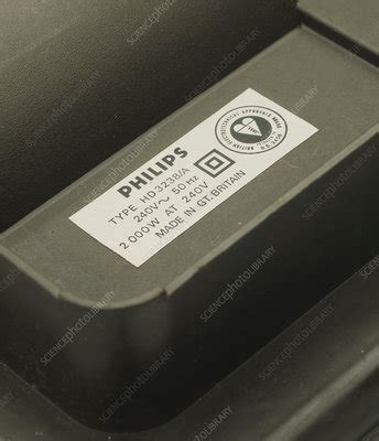 Power Rating Label Stock Image T Science Photo Library