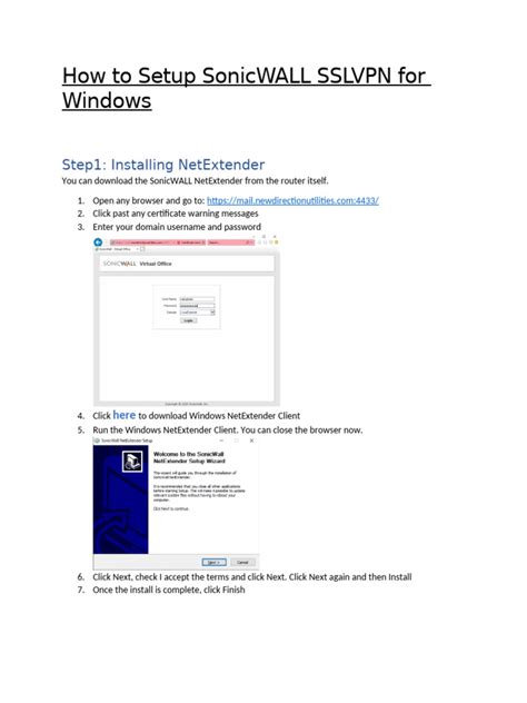 how to setup ssl vpn for windows pdf