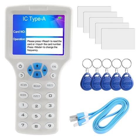 10 Frequency Nfc Smart Card Reader Writer Rfid Copier Duplicator 125khz