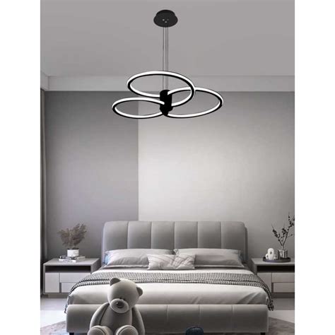 Lustra Led Negru Cu Telecomanda Wifi 24g Cu Luminarececaldaneutra