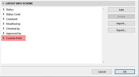 solved get layout custom field info graphisoft community