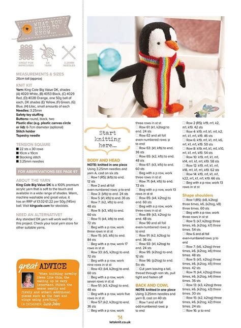 Penguin Knitting Pattern Free