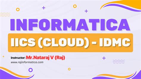 Informatica Iics Idmc Training Cai Cloud Self Paced Raj Cloud