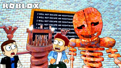 Roblox Mr Nightmare S School Scary Obby Shiva And Kanzo Gameplay Youtube