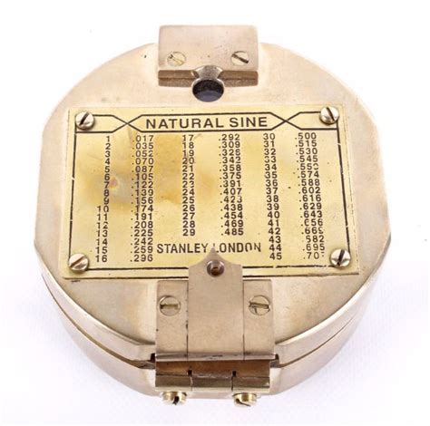 Brass Natural Sine Compass By Stanley London