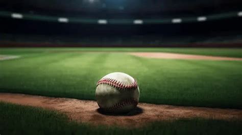 Sporty Background With A 3d Rendered Baseball On Field Baseball Field Baseball Background