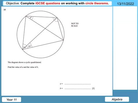Year 11 Circle Theorems IGCSE Questions 1 Pptx