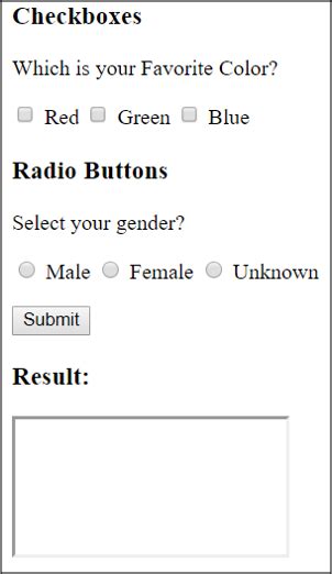 Checkbox In Html How To Create Radio Button And Checkbox Edureka