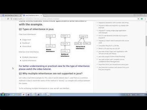 Java Inheritance Interview Questions And Answers With Example Part 1