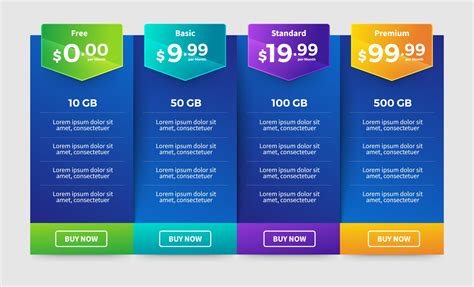 Ui User Interface Price List 2162981 Vector Art At Vecteezy