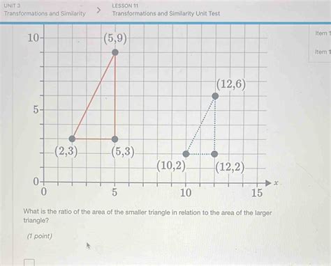 Solved Unit 3 Lesson 11 Transformations And Similarity Transformations And Similarity Unit Test