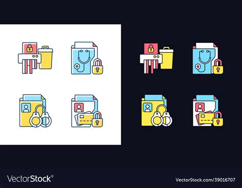 Information Sensitivity Light And Dark Theme Rgb Vector Image