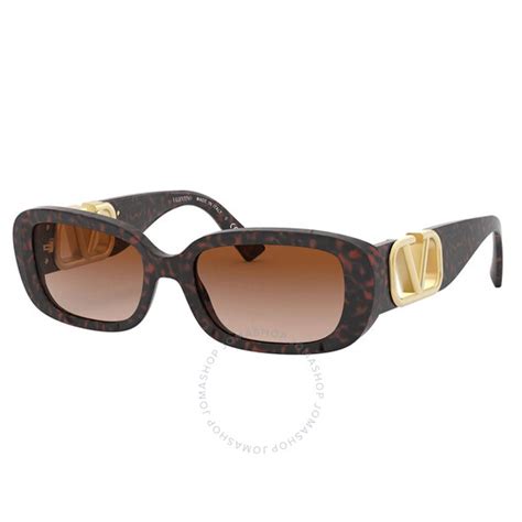 Valentino Garavani Brown Gradient Oval Ladies Sunglasses Va4067 515013