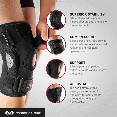 Mcdavid Psii Hinged Knee Brace With Cross Straps 429x Free Shipping