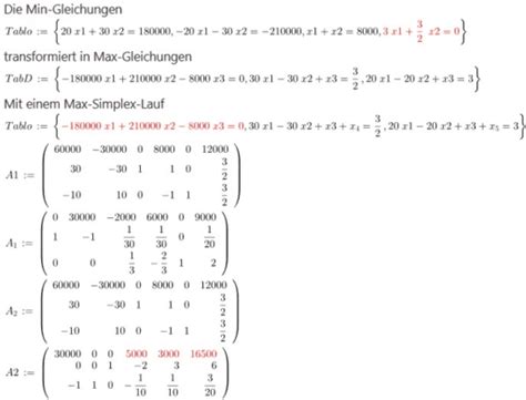 Simplex Algorithmus Dual Max 2 Min Geogebra
