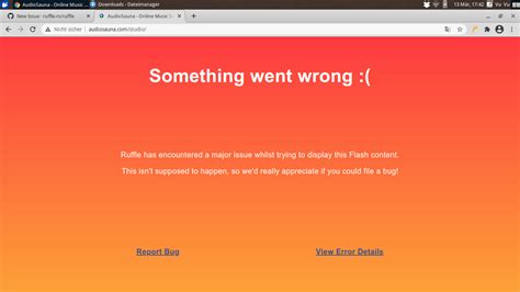 Error On Audiosauna Com Studio Issue 3637 Ruffle Rs Ruffle GitHub