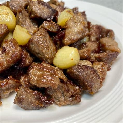 【黑胡椒蒜香牛肉粒的做法步骤图，怎么做好吃】fghufdfhi下厨房