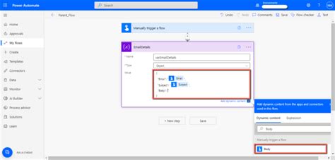 pass parameters from one power automate flow to another powercloud