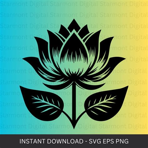 Lotus Svg Lotus Flower Svg Lotus Clipart Lotus Cricut Lotus Cut