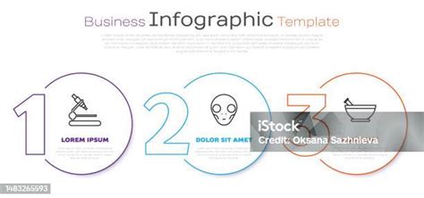 세트 라인 현미경 외계 외계인의 얼굴 박격포와 유봉 비즈니스 인포그래픽 템플릿입니다 벡터 가공의 인물에 대한 스톡 벡터 아트 및 기타 이미지 Istock
