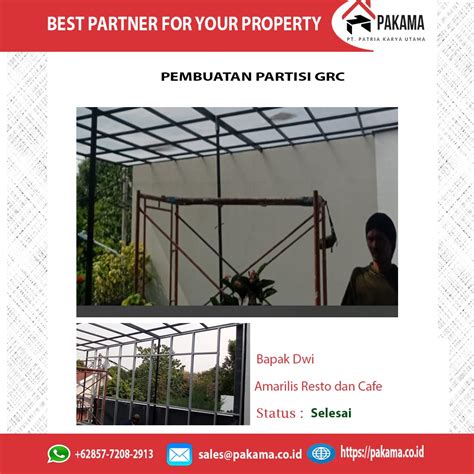 Jasa Pemasangan Partisi Grc Di Amarilis Resto Dan Cafe Di Kebayoran Baru