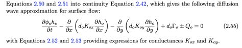 How To Write 2D Diffusive Wave Equation In PDE Form