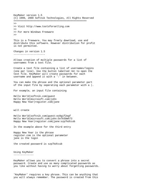 Keymaker Pdf Password User Computing